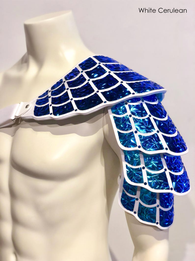 Holographic Shell Armor | Poseidon Armor | Mermaid Cosplay | Pauldron ...