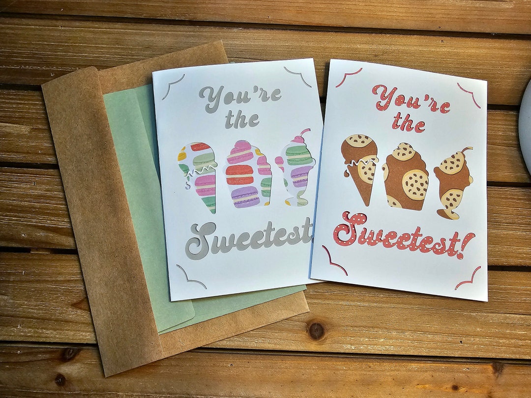 You're the Sweetest Card | Thank You Card | Sweet Card | Dessert Card ...