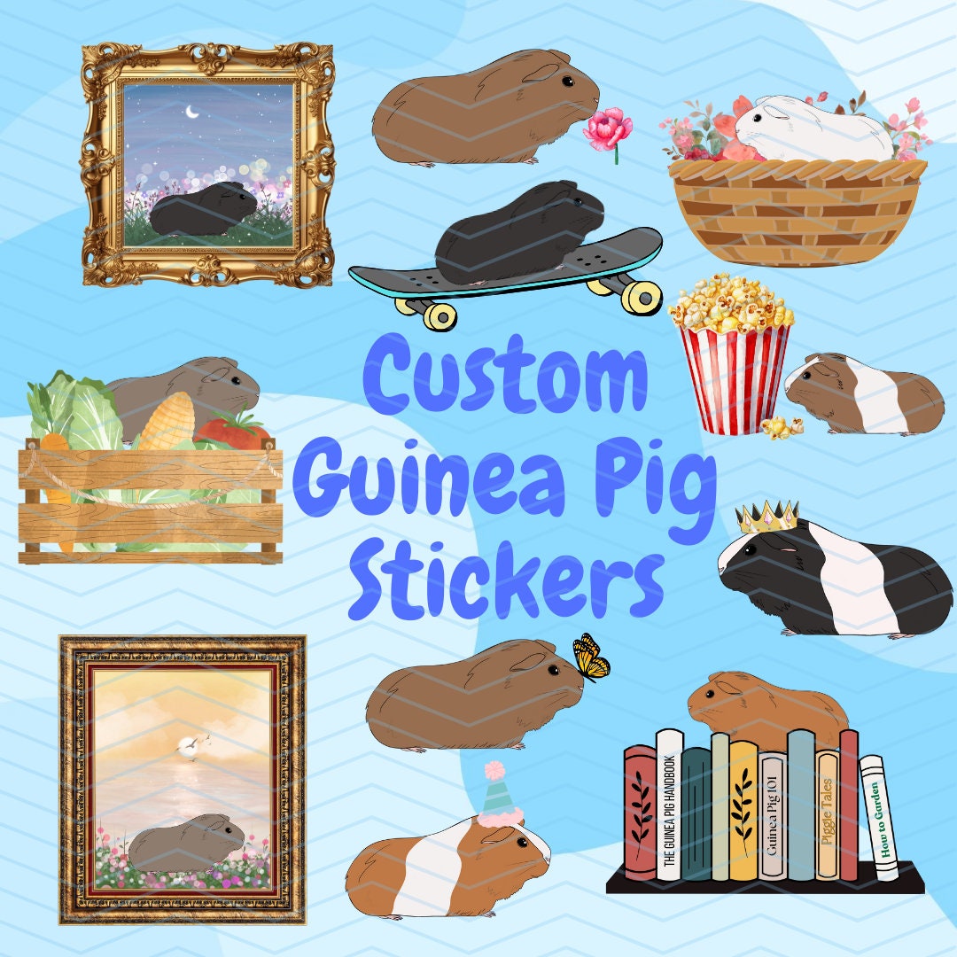 Customizable Guinea Pig Sticker Packs | Custom Guinea Pig Sticker ...