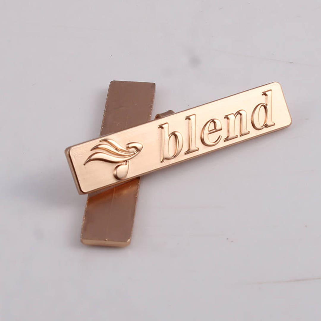Long Golden Tags Personalized Metal Tag Custom Logo Label Bag - Etsy
