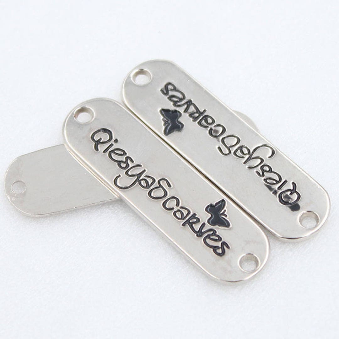 Cloth Label Custom Metal Nameplates Bag Label Brand Bracket Tag ...