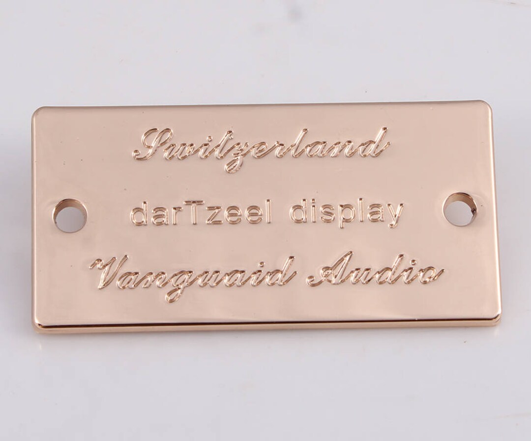 Gold Cloth Metal Label Nameplates Bag Label Brand Bracket Tag ...