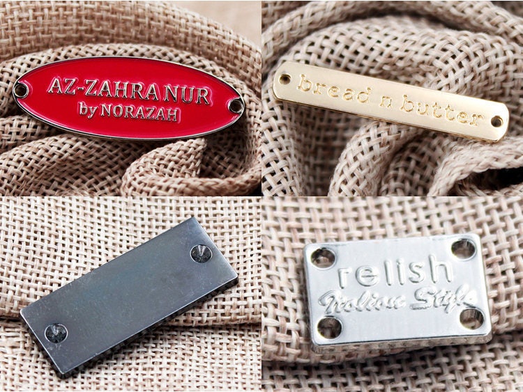 Antique Bronze Tag Custom Personalized Metal Logo Label - Etsy