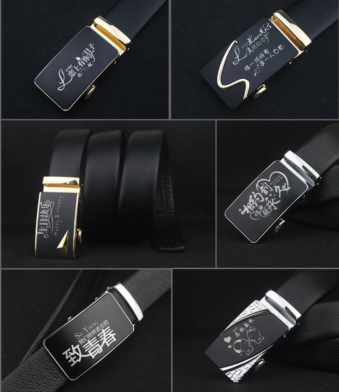 Belt Buckle Logo Nameplate Custom Meta Laser Brand Tag Personalized ...