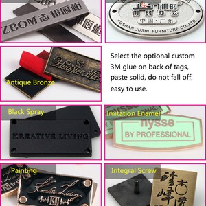 Personalized Shield Label Pendants Pin Bespoke Metal Tag Logo Badge ...