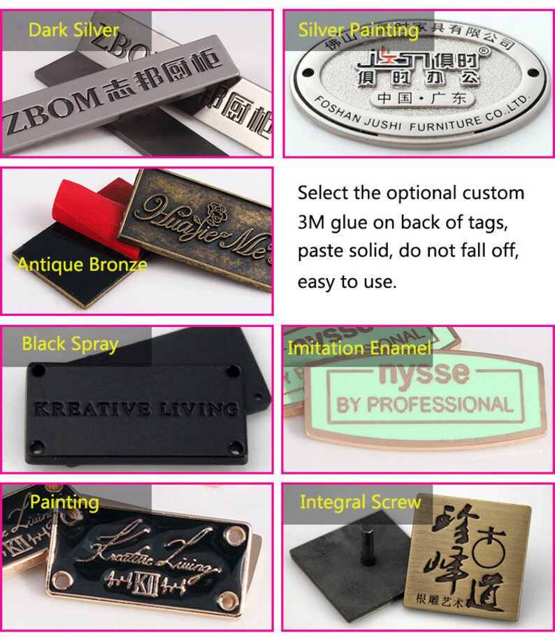 Personalized Shield Label Pendants Pin Bespoke Metal Tag Logo - Etsy