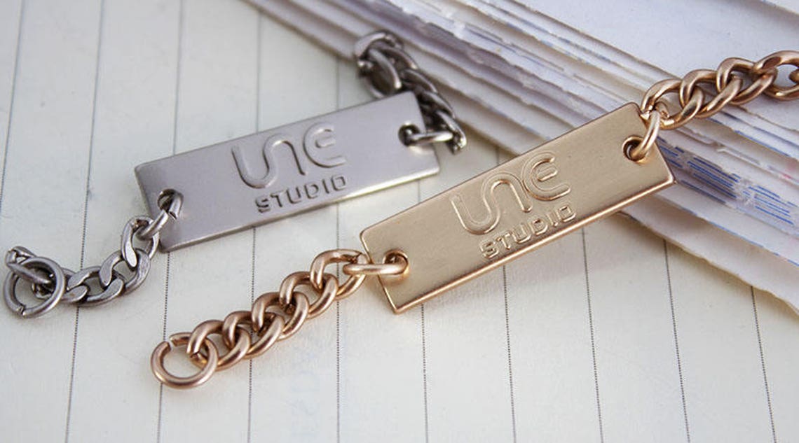 Metal Name Tag Bag Luggage Chain Personalized Logo Custom | Etsy