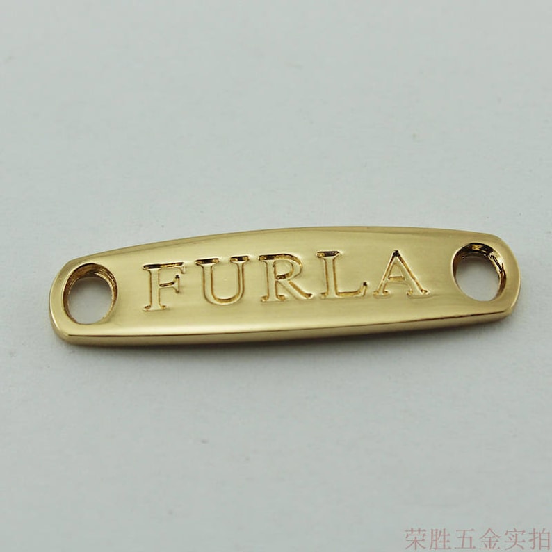 Gold Metal Label Purse Custom Brand Logo Tag Wallet Bag - Etsy