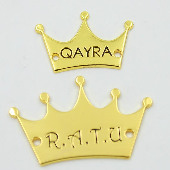 Gold Crown Tags Metal Tags Nameplates Label Bag Brand Bracket | Etsy