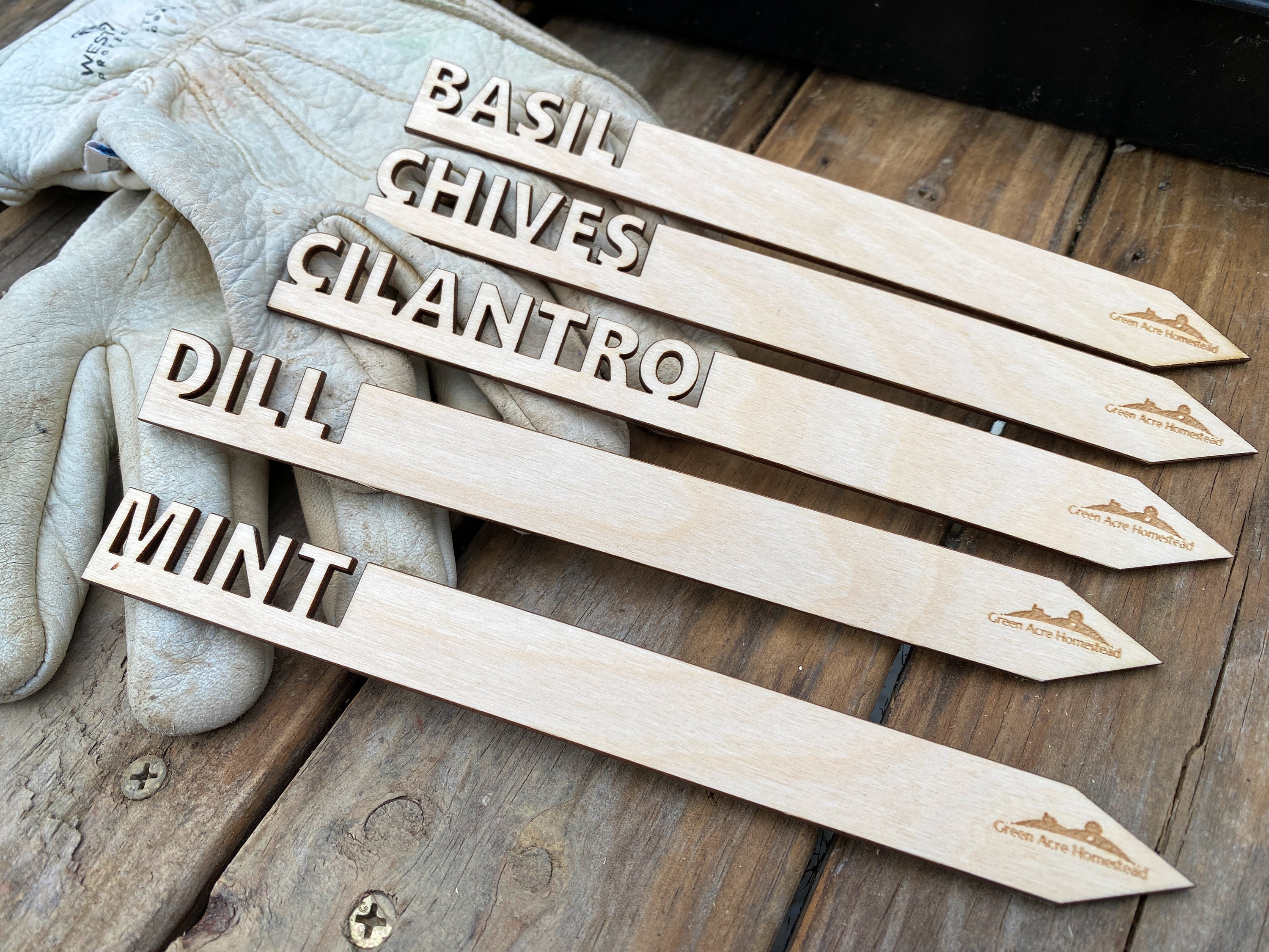 Large Personalized Garden Plant Markers Wood Markers Garden - Etsy