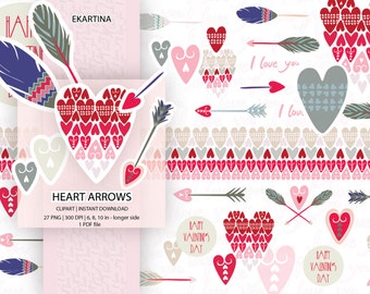 Valentines Clipart Love Clipart Pink Butterfly Romantic - Etsy
