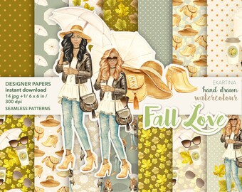 Camping Digital Paper Pack Camp Designer Pad Vacation