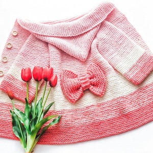 Sweater Cardigan With Bow Knitting Pattern - Etsy