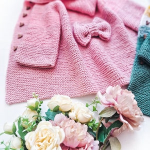 Sweater Cardigan With Bow Knitting Pattern - Etsy