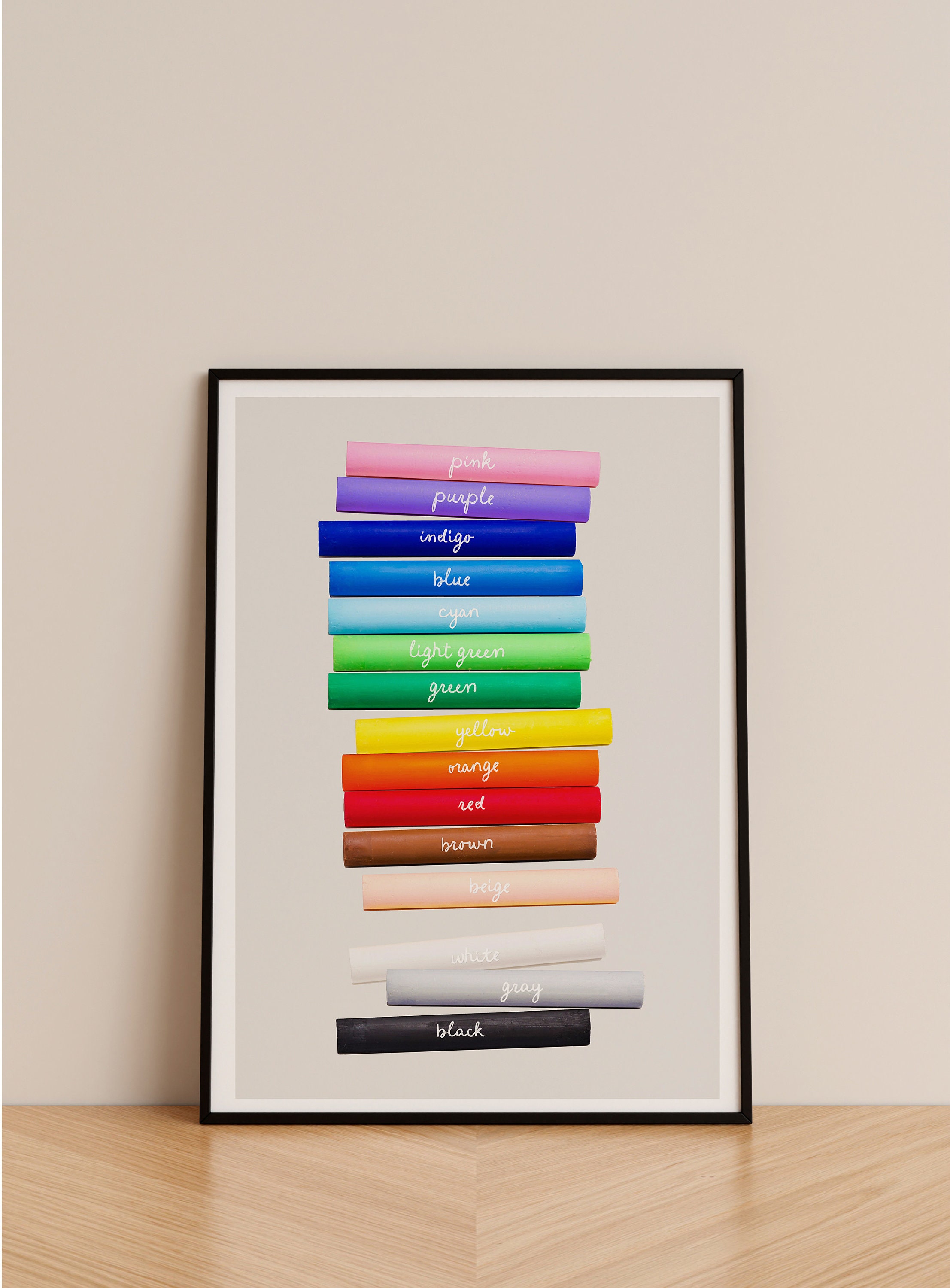 Colours Educational Poster for Kids, Homeschool Print, Montessori ...