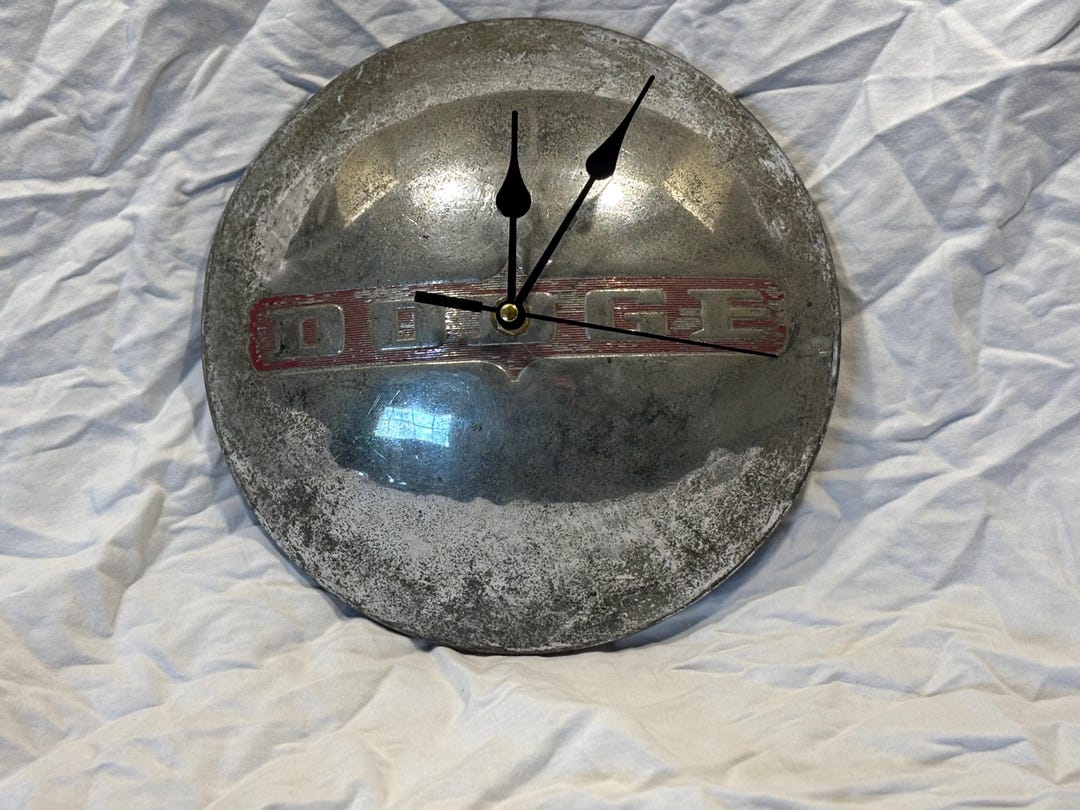 Vintage Dodge Recycled Repurposed Hubcap Clock - Etsy
