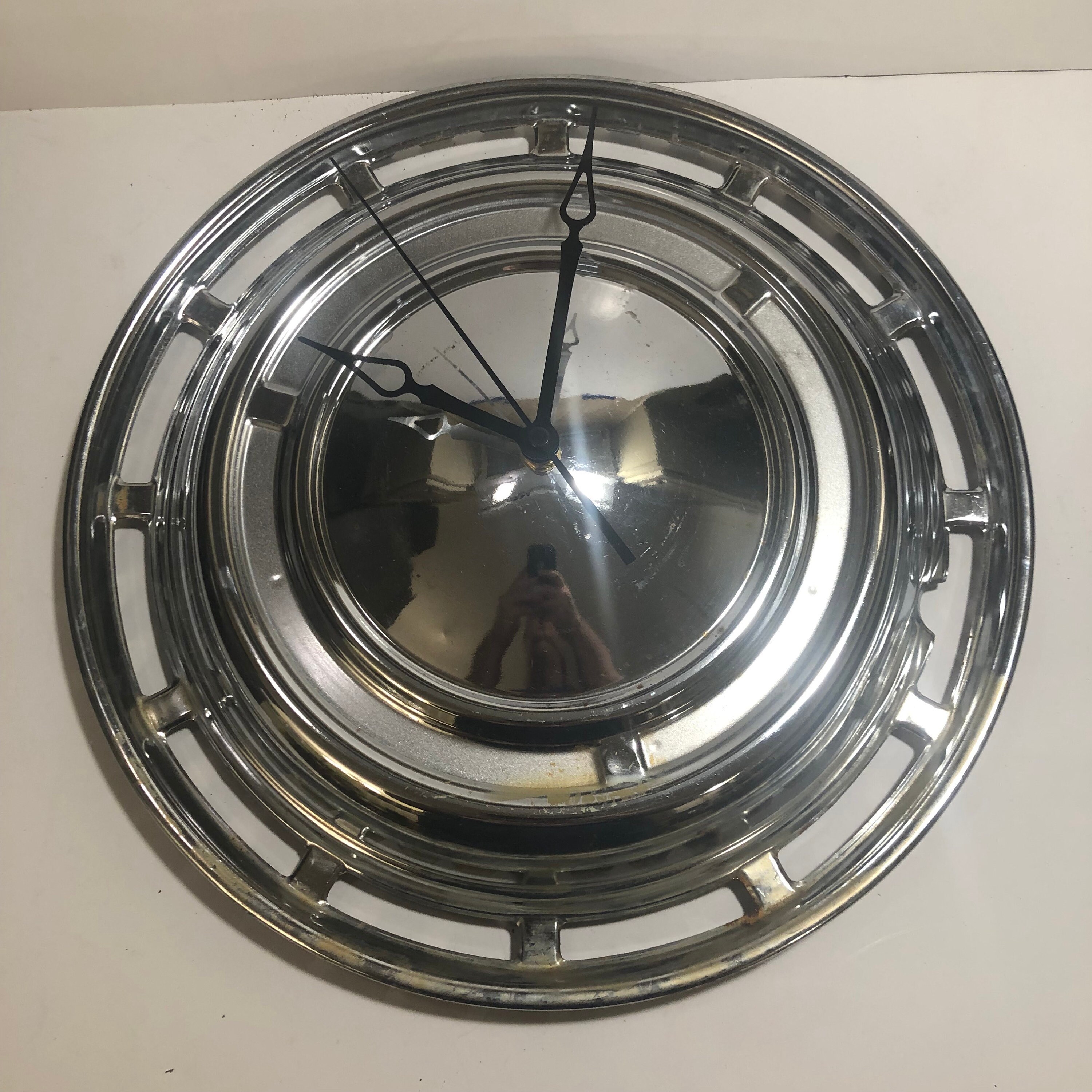 Vintage Rat Rod Hot Rod Hubcap Shop Clock - Etsy