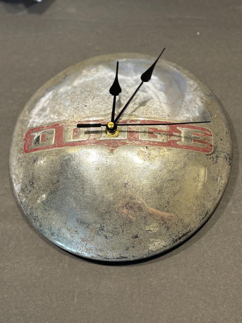 Vintage Dodge Recycled Repurposed Hubcap Clock - Etsy