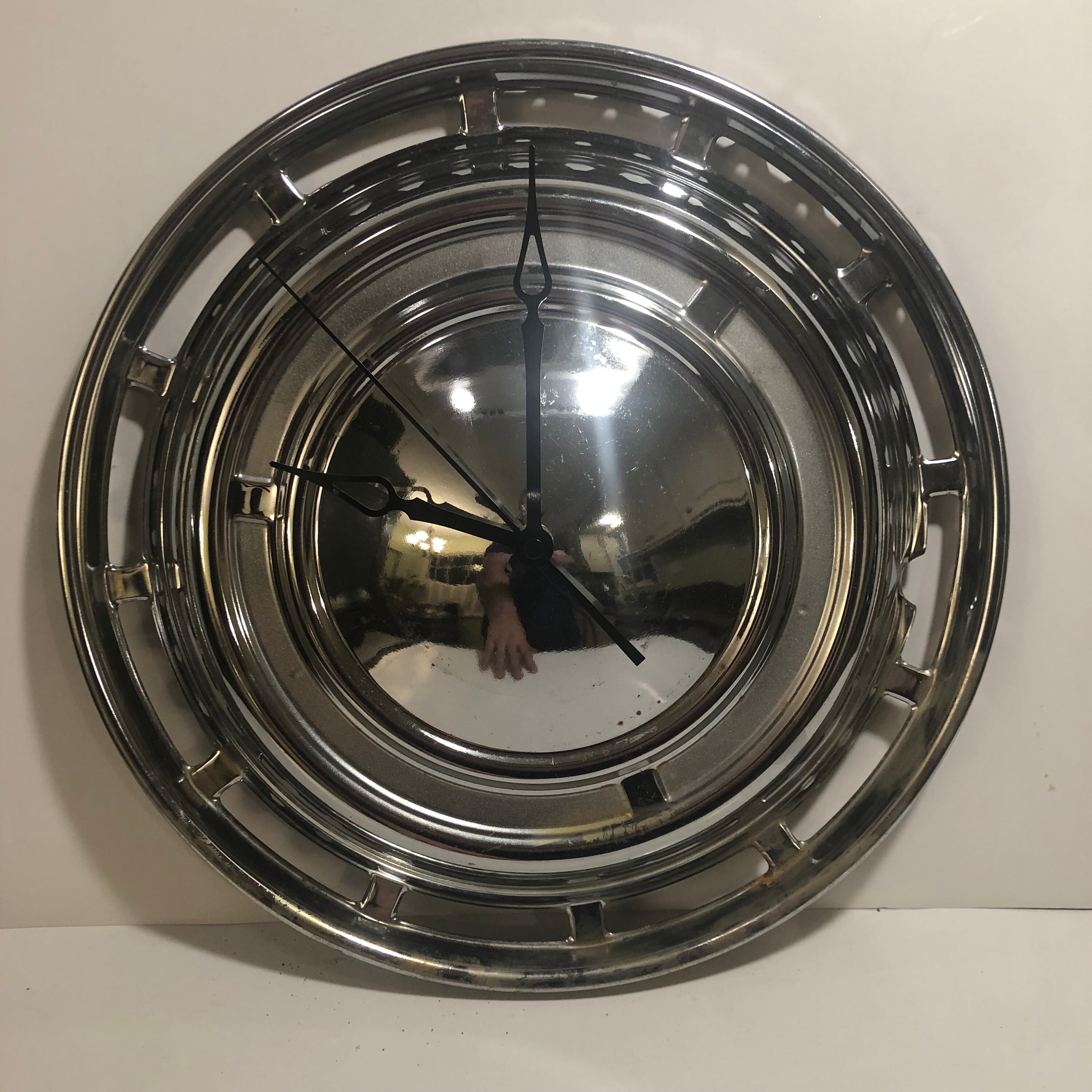 Vintage Rat Rod Hot Rod Hubcap Shop Clock - Etsy