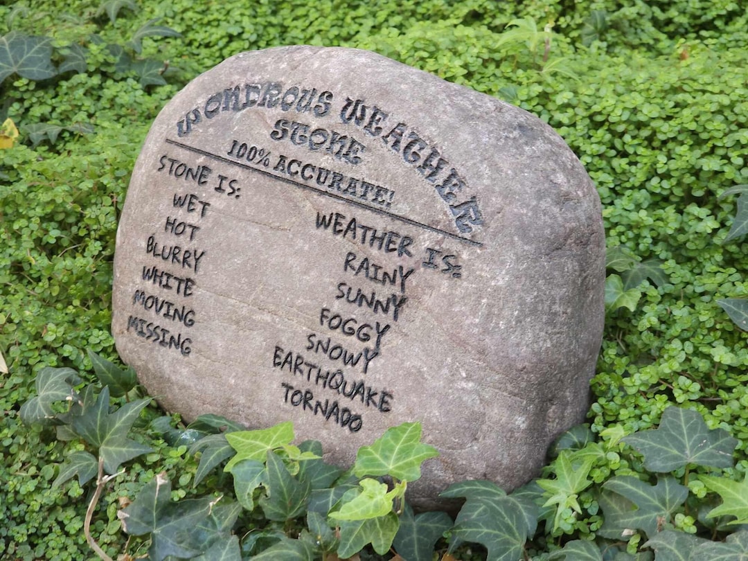Personalized Weather Forecasting Stone: Funny Garden Sign, Dad Jokes - Etsy