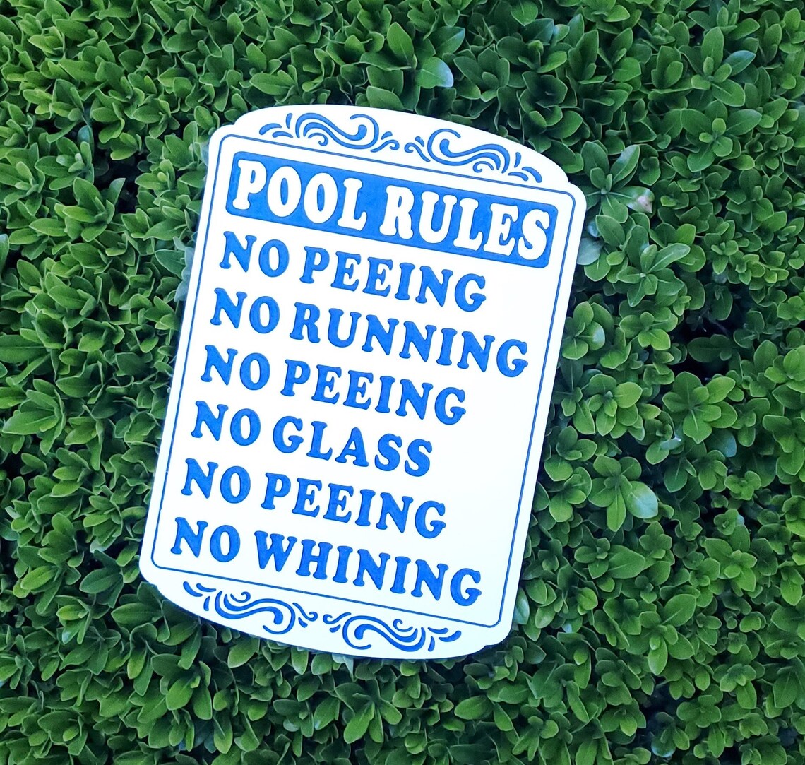 Pool Rules Sign novelty Pool Sign Outdoor Decor Sign for | Etsy