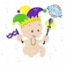 Mardi Gras King Cake Baby SVG and PNG Celebrating Fat Tuesday and Mardi ...