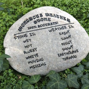 Personalized Weather Forecasting Stone: Funny Garden Sign, Dad Jokes - Etsy
