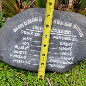 Weather Forecasting Stone: Engraved Novelty Garden Sign is the Ultimate ...