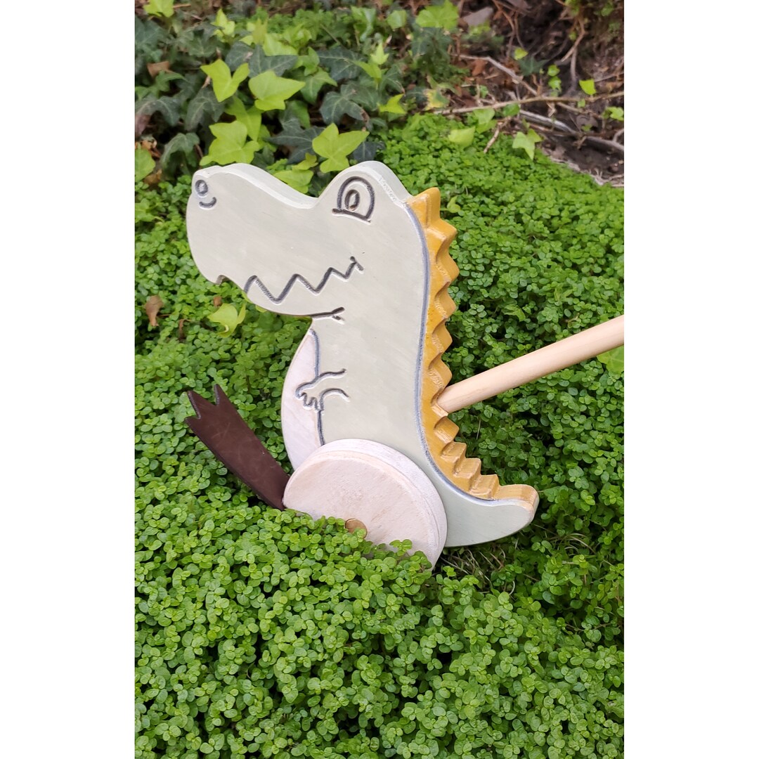Kid's Dinosaur Push Toy With Flappy Feet Waldorf Kid's Toys: Wooden ...