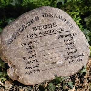 Personalized Weather Forecasting Stone: Funny Garden Sign, Dad Jokes - Etsy