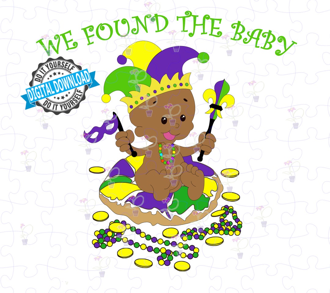 Mardi Gras King Cake Black Baby - I Got the Baby | King Cake With Brown ...