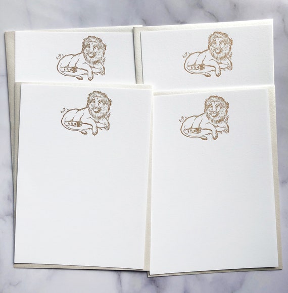 Lion Note Cards - Etsy
