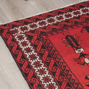 4x7 Handmade Persian Rug, 4x7 Vintage Rugs for Living Room, 3'11 X 6'9 ...