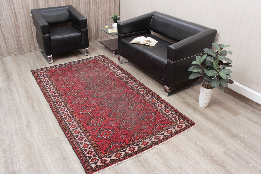 Persian Rug, Persian Area Rug, 4x7 Persian Rug, 4x7 Area Rug, Hand ...