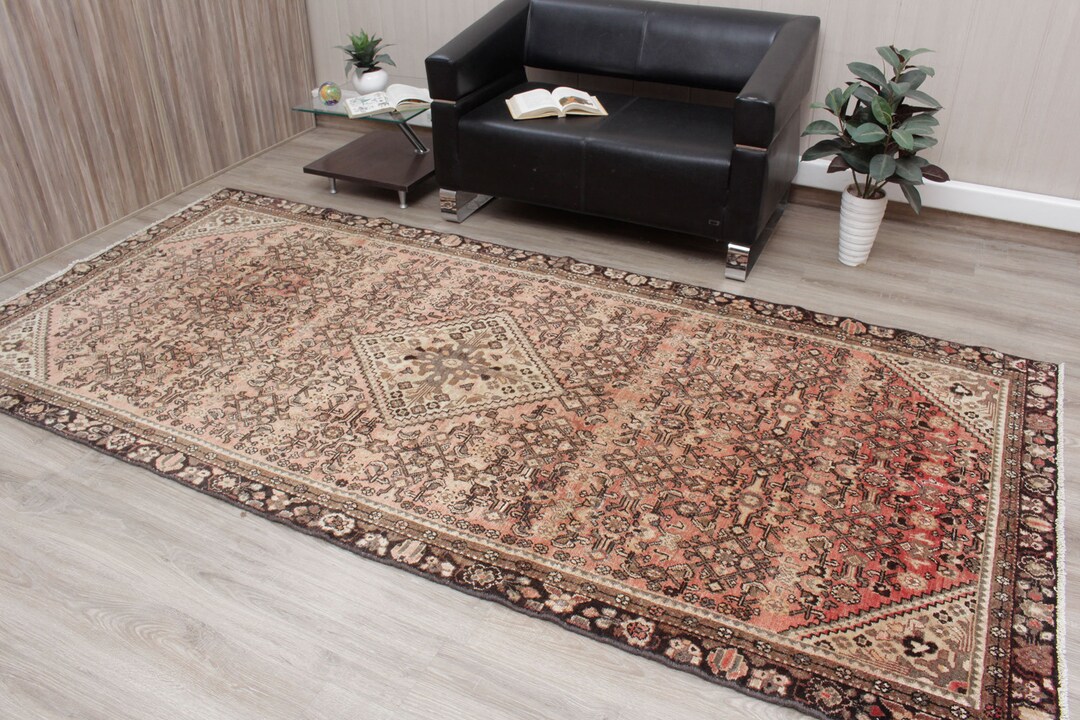 Area Rug, Handmade Persian Rug, 5x10 Rug, Vintage Rugs for Living Room ...