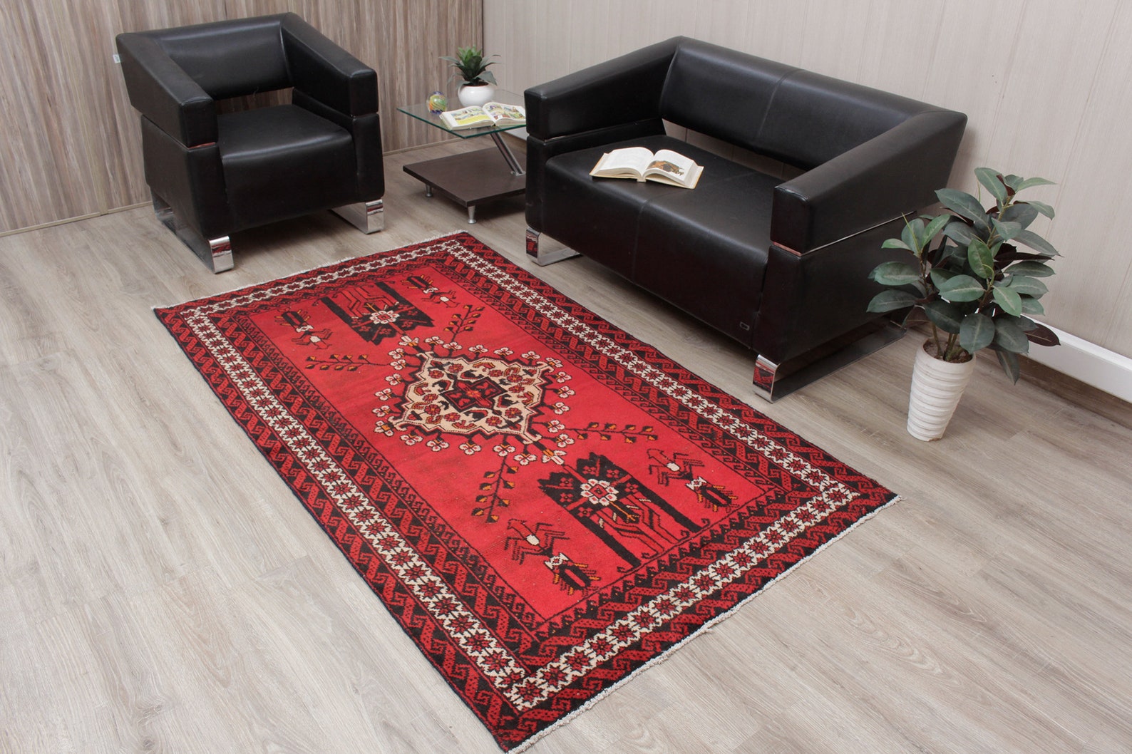 4x7 Handmade Persian Rug 4x7 Vintage Rugs for Living Room - Etsy