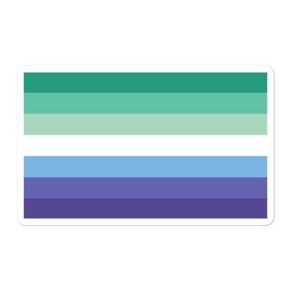 Mlm Pride Flag Vinyl Sticker Male Pride Flag Gay Pride Flag Etsy