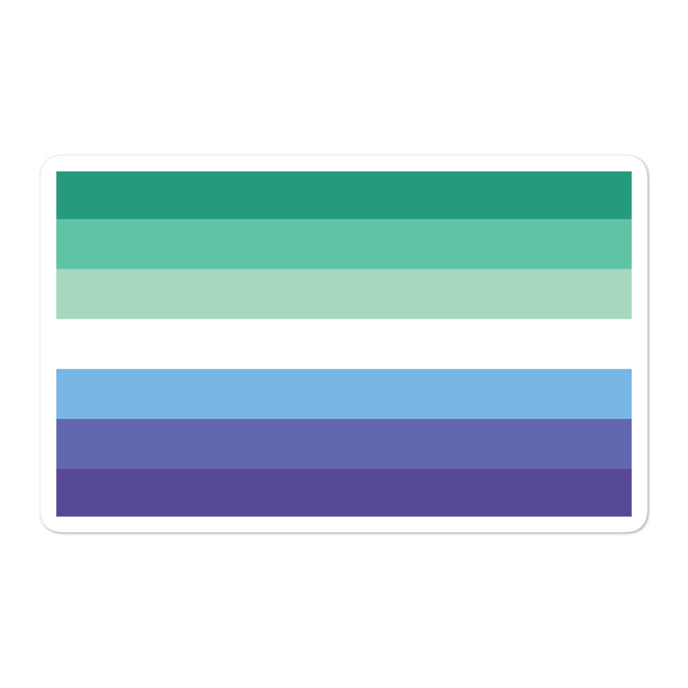 Mlm Pride Flag Vinyl Sticker Male Pride Flag Gay Pride Flag Etsy