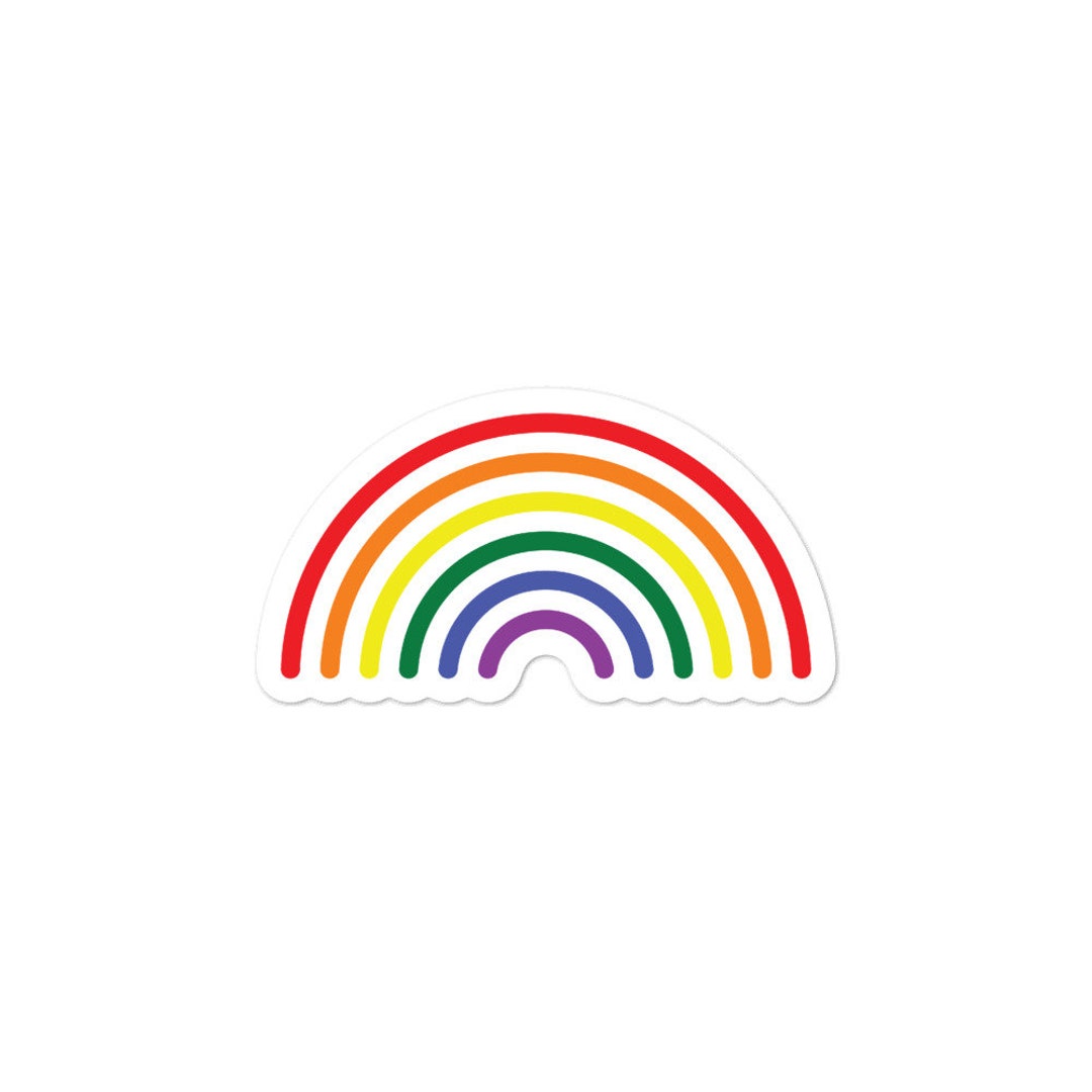 Gay Pride Rainbow Vinyl Sticker Gay Pride Flag LGBTQ Rainbow - Etsy