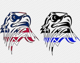 American eagle flag thin blue line svg Clipart Cut Files | Etsy