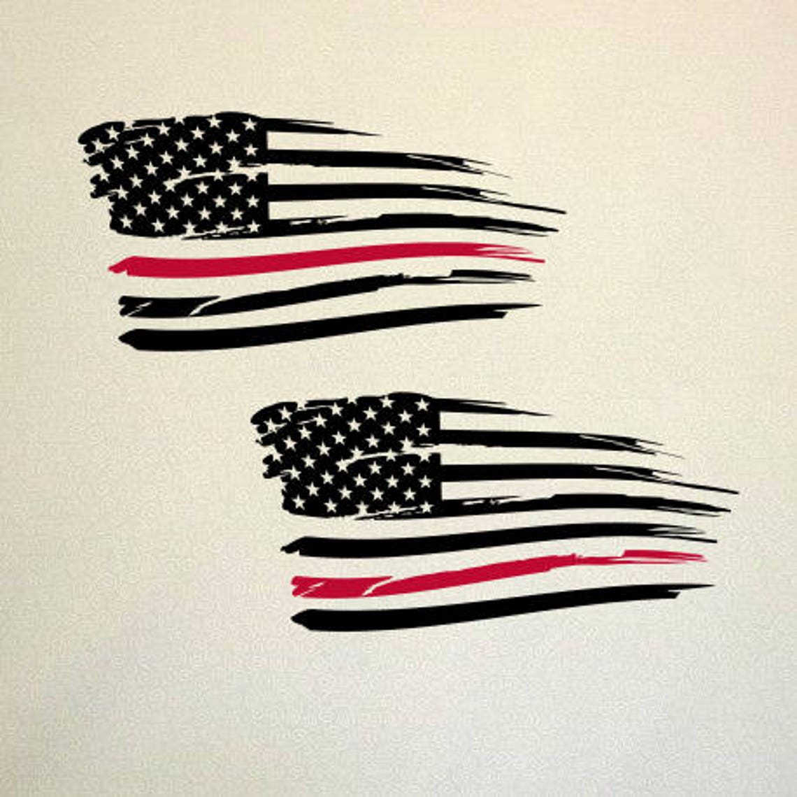 Thin Red Line American Flag Svg Clipart Cut Files Silhouette - Etsy
