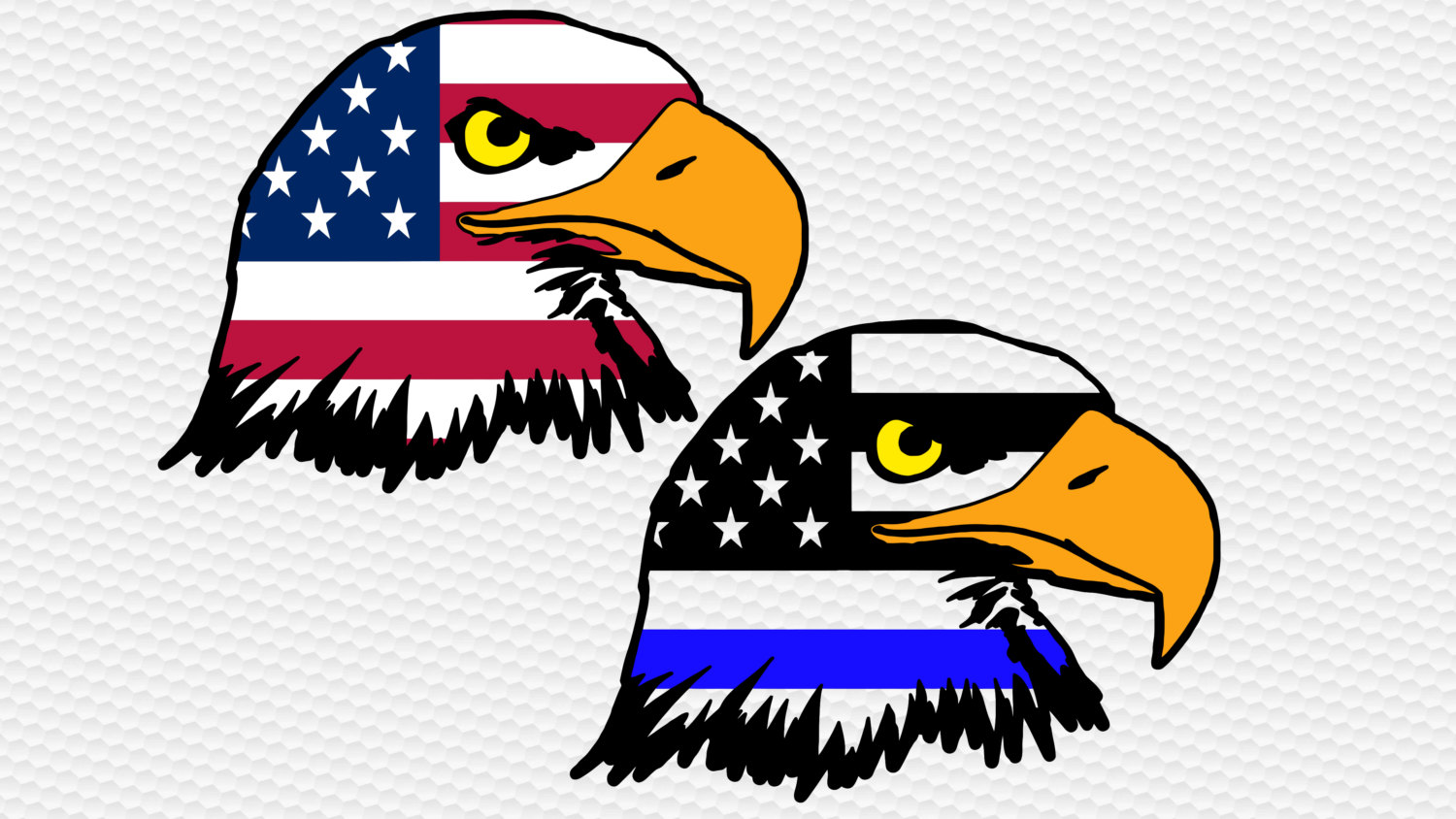 American Flag Eagle Thin Blue Line Svg Clipart Cut File - Etsy