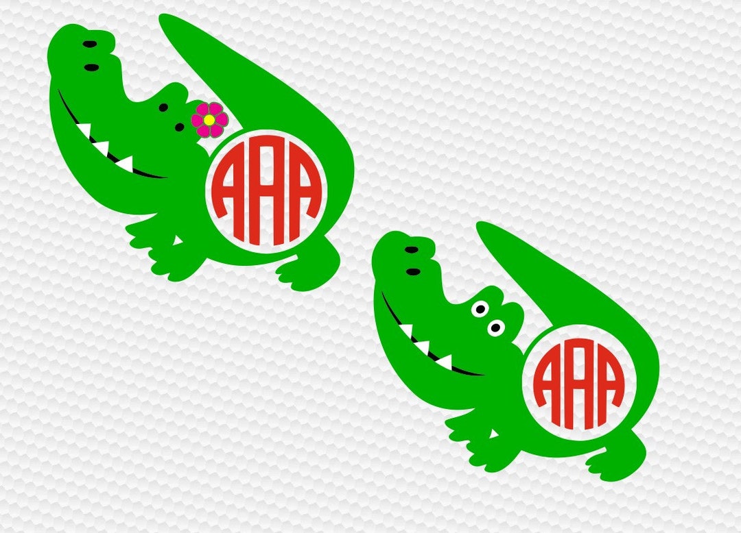 Alligator Monogram SVG Clipart Cut Files Silhouette Cameo Svg for ...