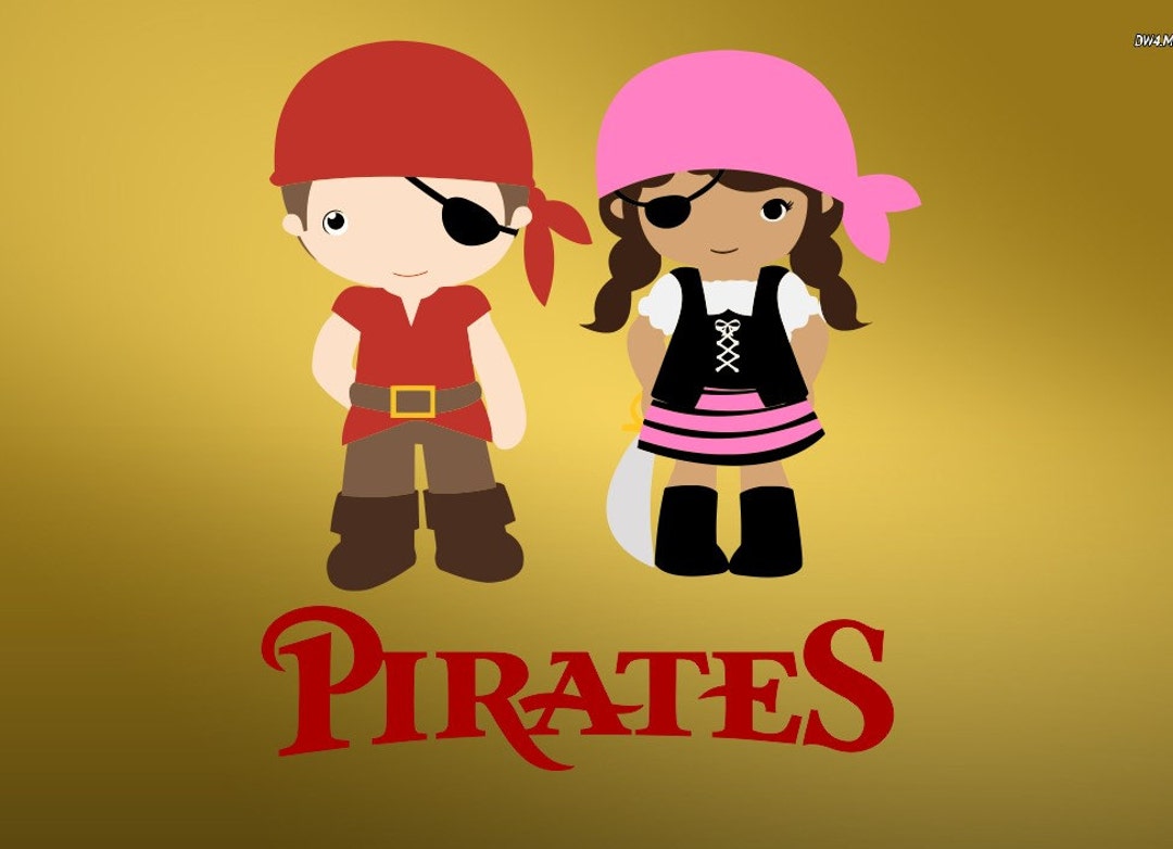 Pirate Boy and Girl SVG Clipart Cut Files Silhouette Cameo Svg for ...