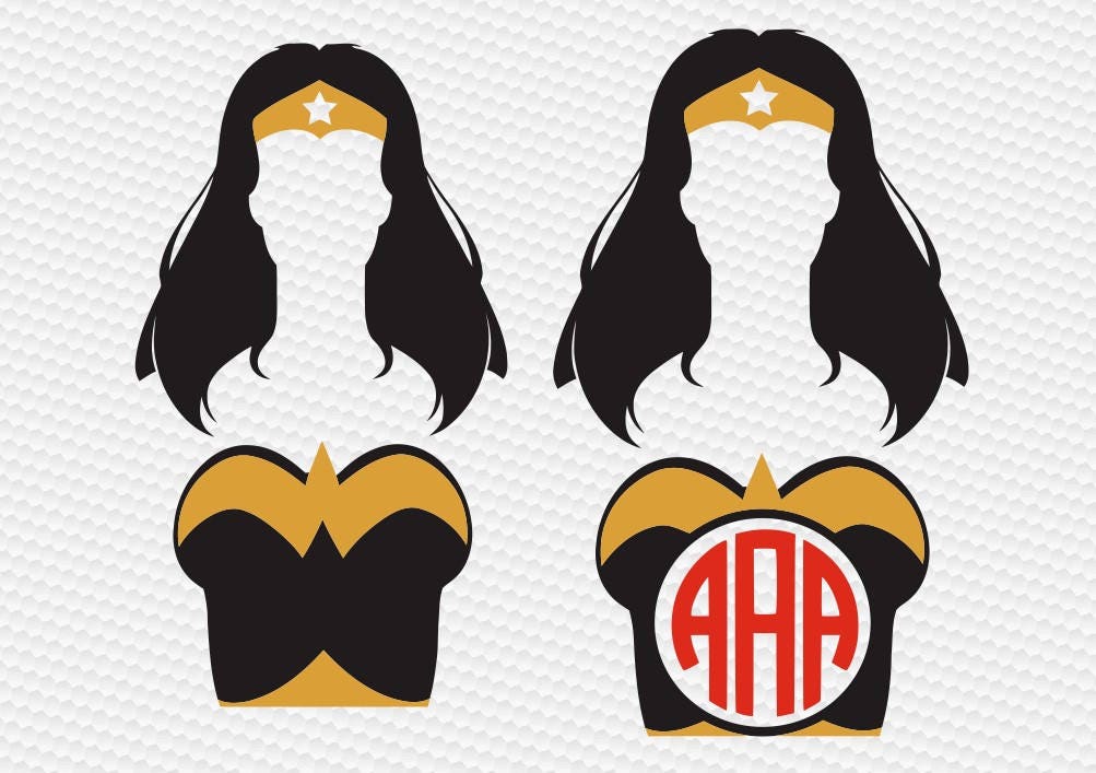 Wonder Girl SVG Clipart Cut Files Silhouette Cameo Svg for Cricut and ...