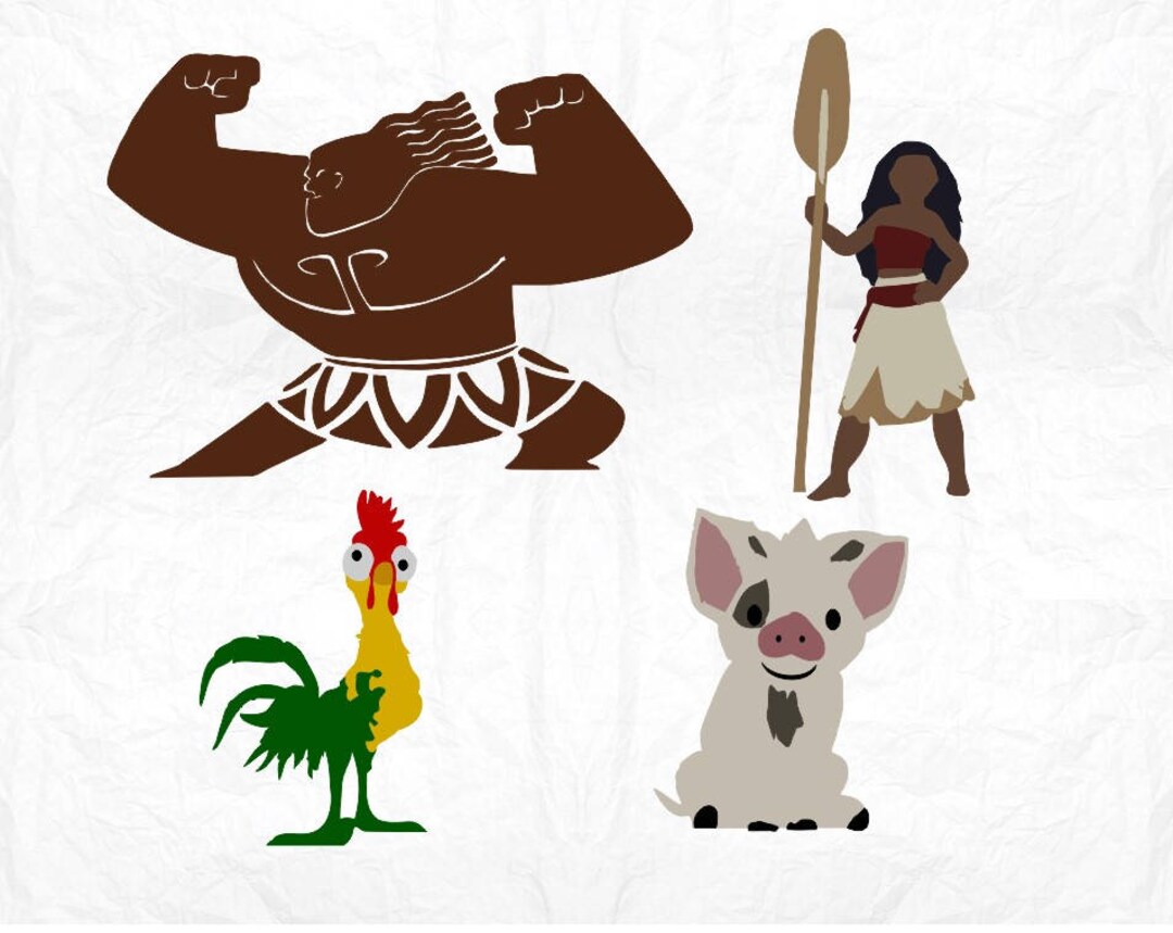 Maui Boy Girl SVG Clipart Cut Files Silhouette Cameo Svg for Cricut and ...