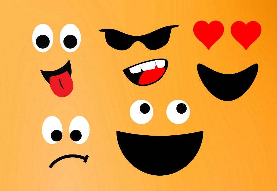 Face Smile SVG Clipart Cut Files Silhouette Cameo Svg for - Etsy
