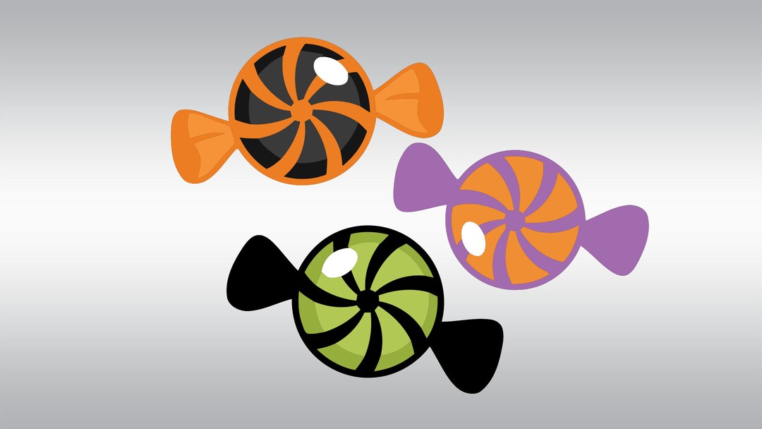Halloween Candy SVG Clipart Cut Files Silhouette Cameo Svg for Cricut ...