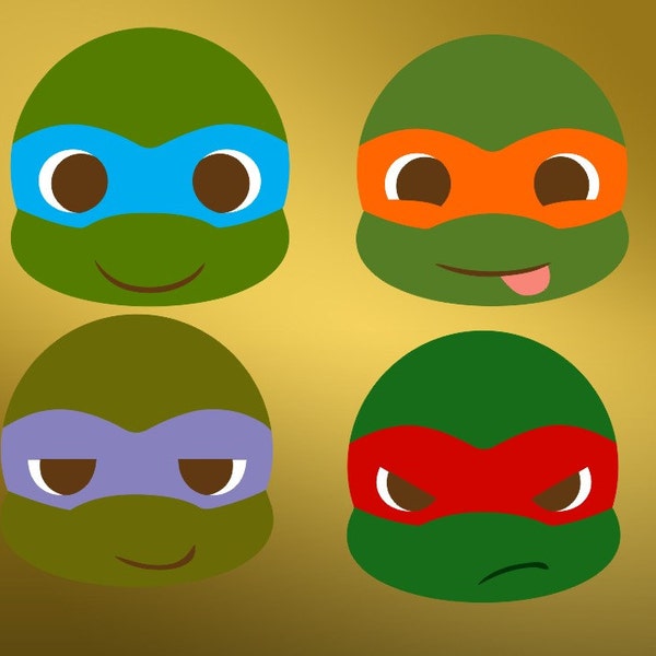 Ninja Turtle Clipart - Etsy