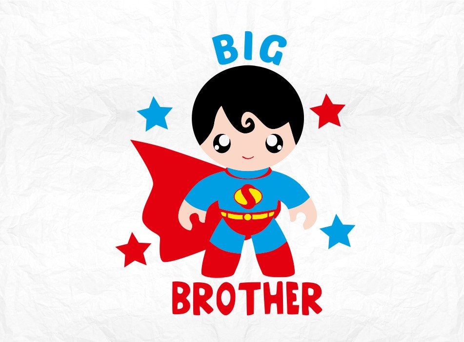 Big brother superhero SVG Clipart Cut Files Silhouette Cameo | Etsy
